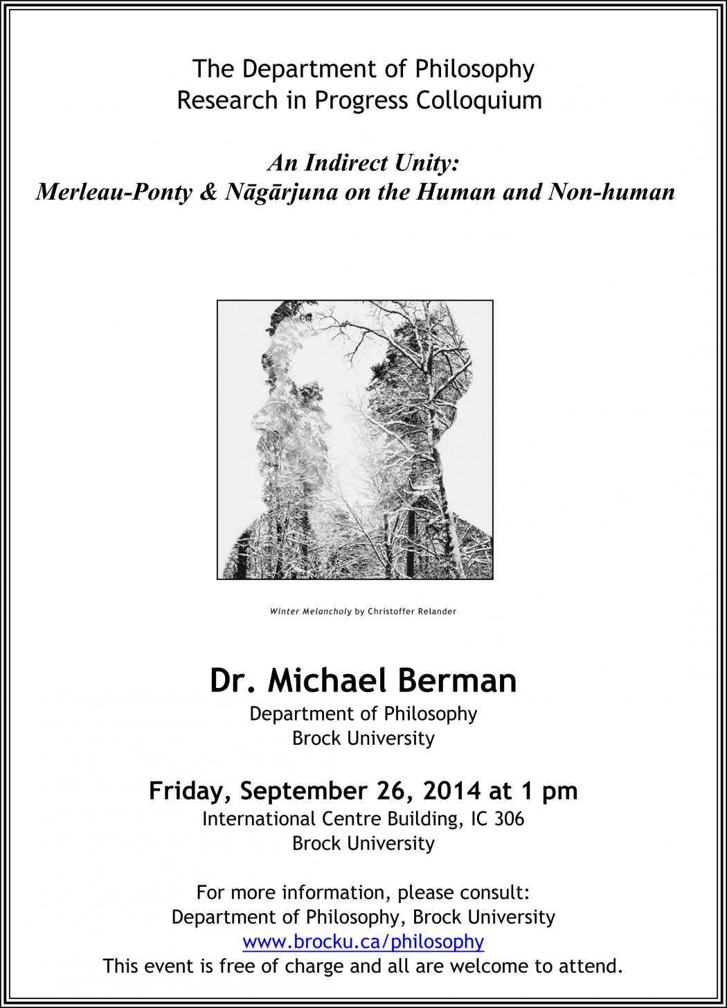 Research in Progress Colloquium Speaker Series features Dr. Michael ...